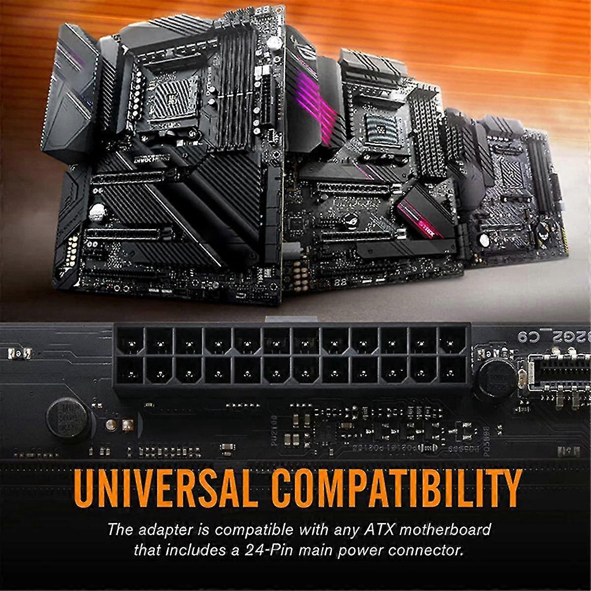 For 5V Synchronized 24 Pin Turn Header Computer Motherboard ATX Power ...