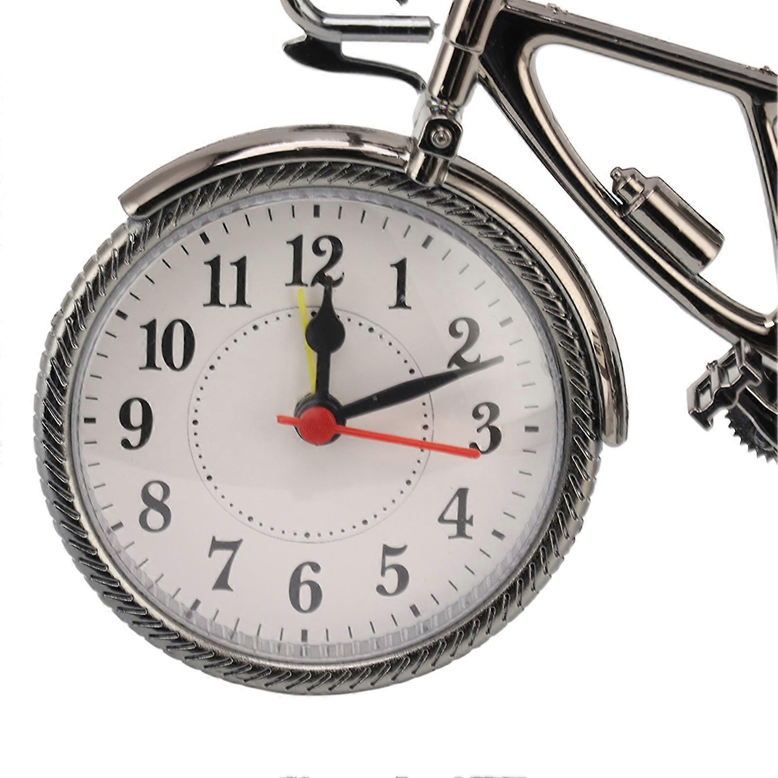 Bike Clock Lifelike Vintage Decorative Ornament Compact Table Alarm ...