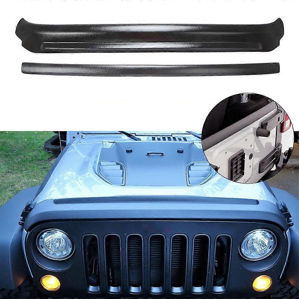 A Set Front Hood Bug Stone Chip Deflector Guard For Jeep Wrangler JK ...