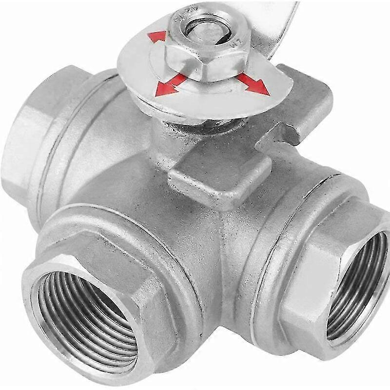 3/4" Dn20 Female T-type Valve 3 Way Sus304 Stainless Steel Ball Valve ...