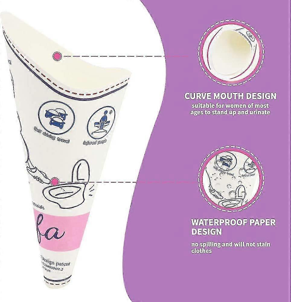 Female Urinal Funnel, 50pack Disposable Female Urination Device ...