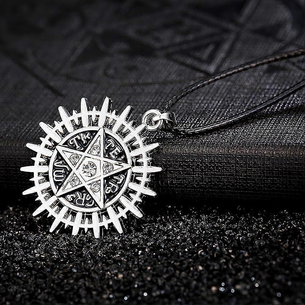 Supernatural Dean Possession Symbol Pentagram For Sun Pendant Leather ...