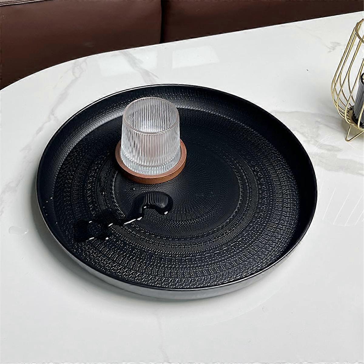 Round Tray, 13inch-Serving Tray, Luxury Decorative Tray, Coffee Table ...