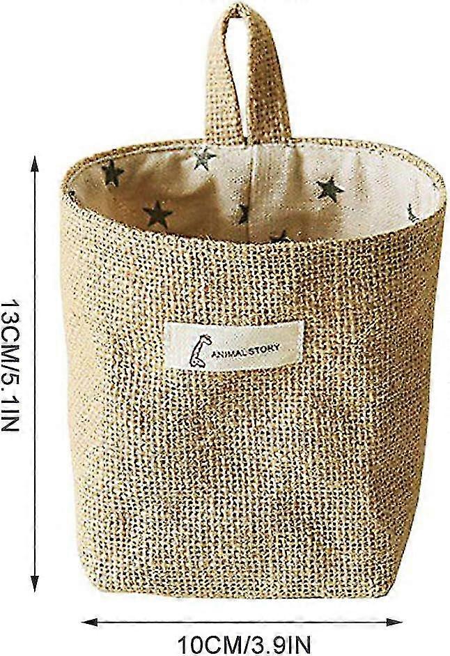 Cotton And Linen Storage Basket, 3pcs Linen Foldable Storage Box ...