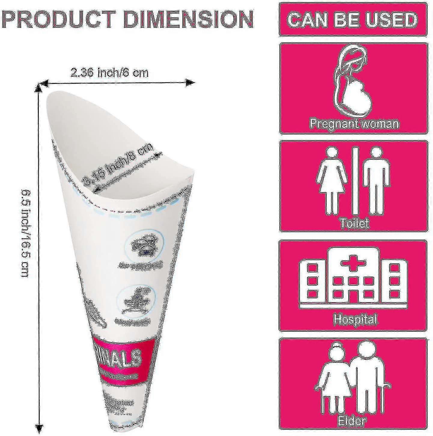 50 Pcs Disposable Female Urination Device, Pee Funnel For Women ...