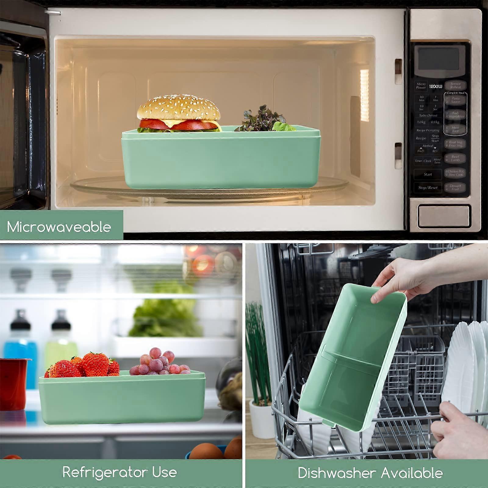 Bento Lunch Box Stackable,1400ml Containers with 3 Removable ...