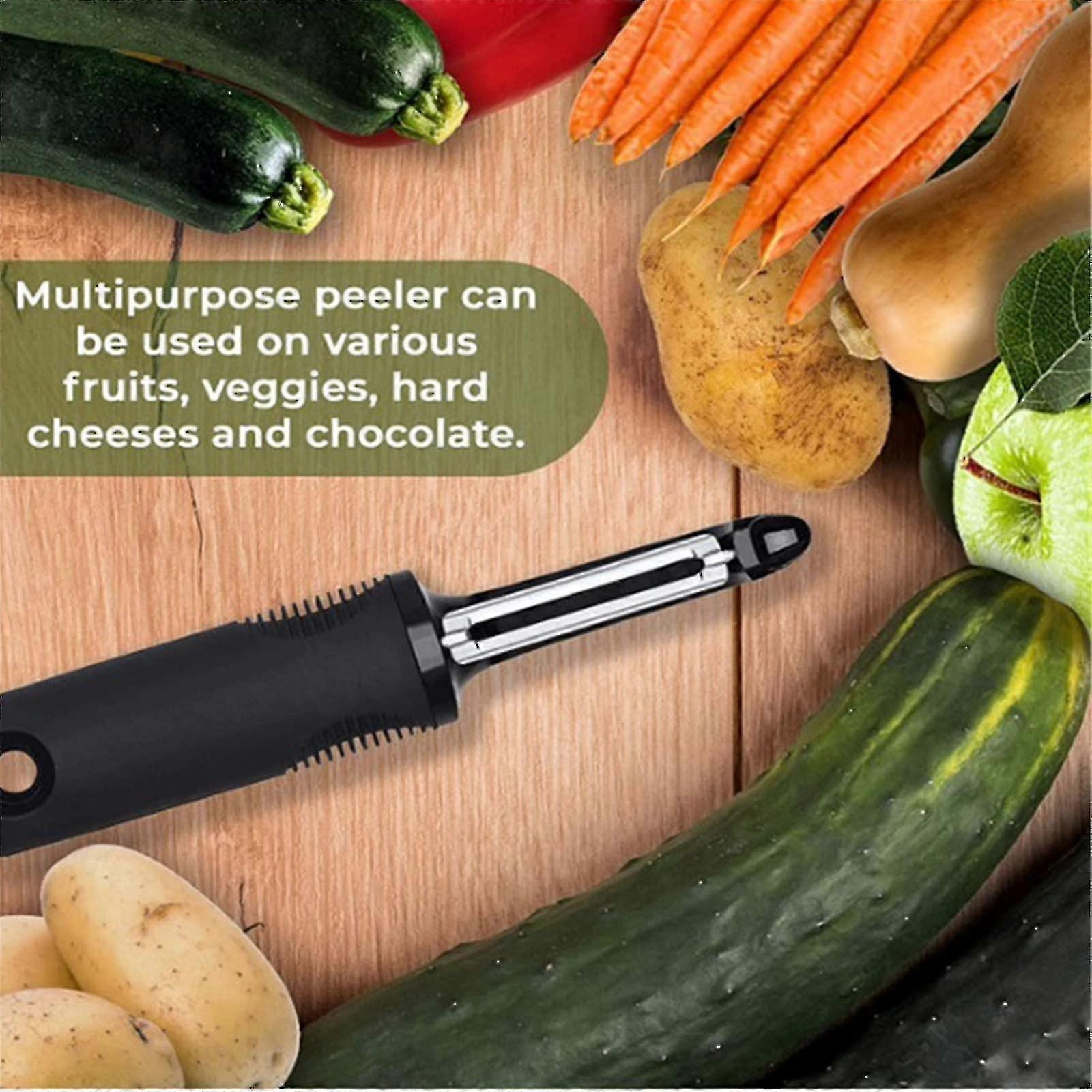 Potato Peeler - Vegetable Peeler - Non-slip Grip Black Handle - Sharp ...