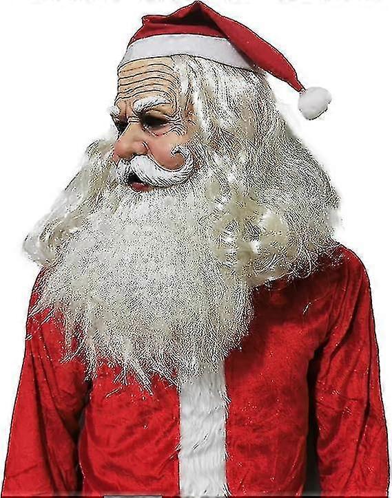 Christmas Santa Claus Mask, Realistic Latex Mask Full Over Head Masks ...