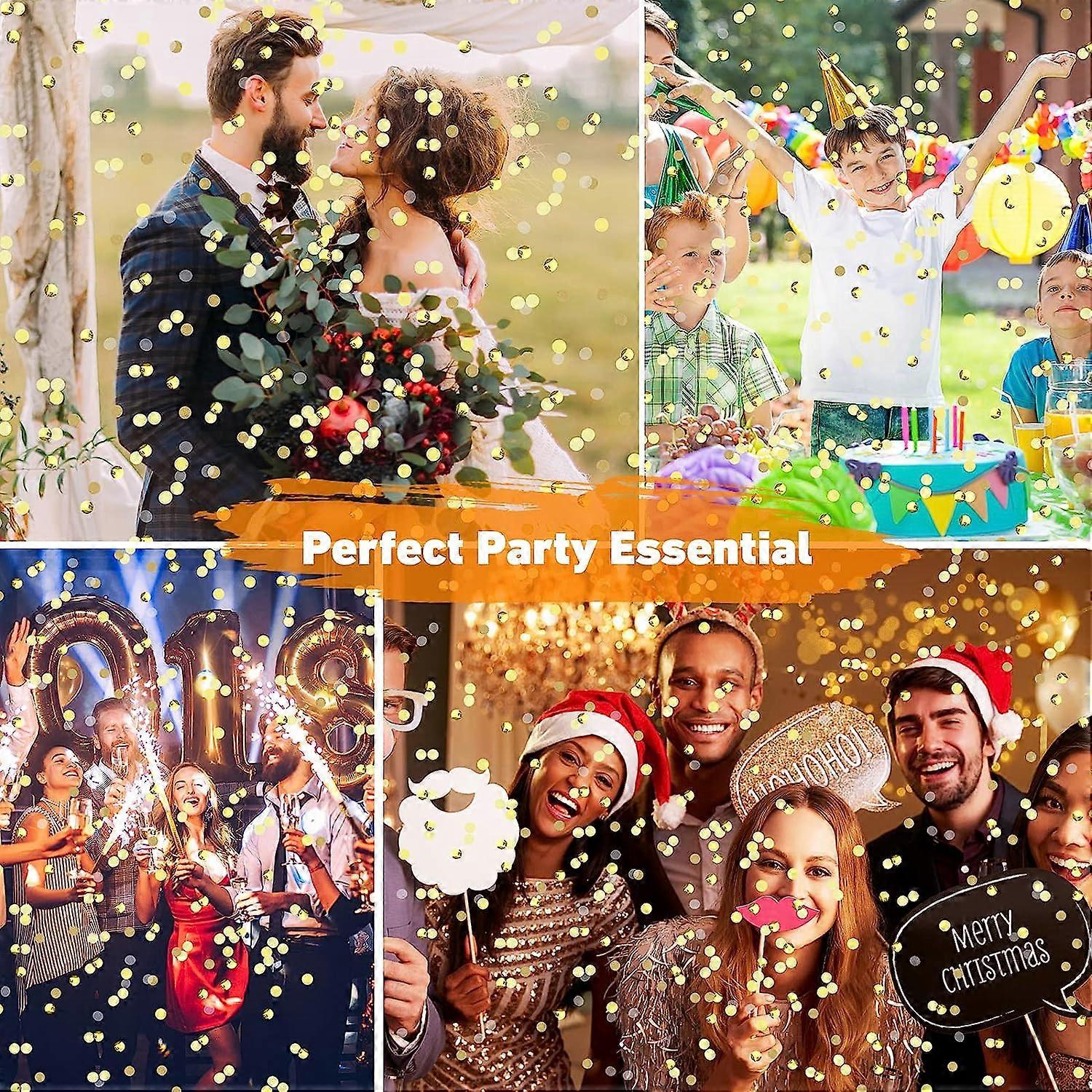 Confetti Cannons 6 Pcs Party Popper Confetti Shooter Biodegradable ...