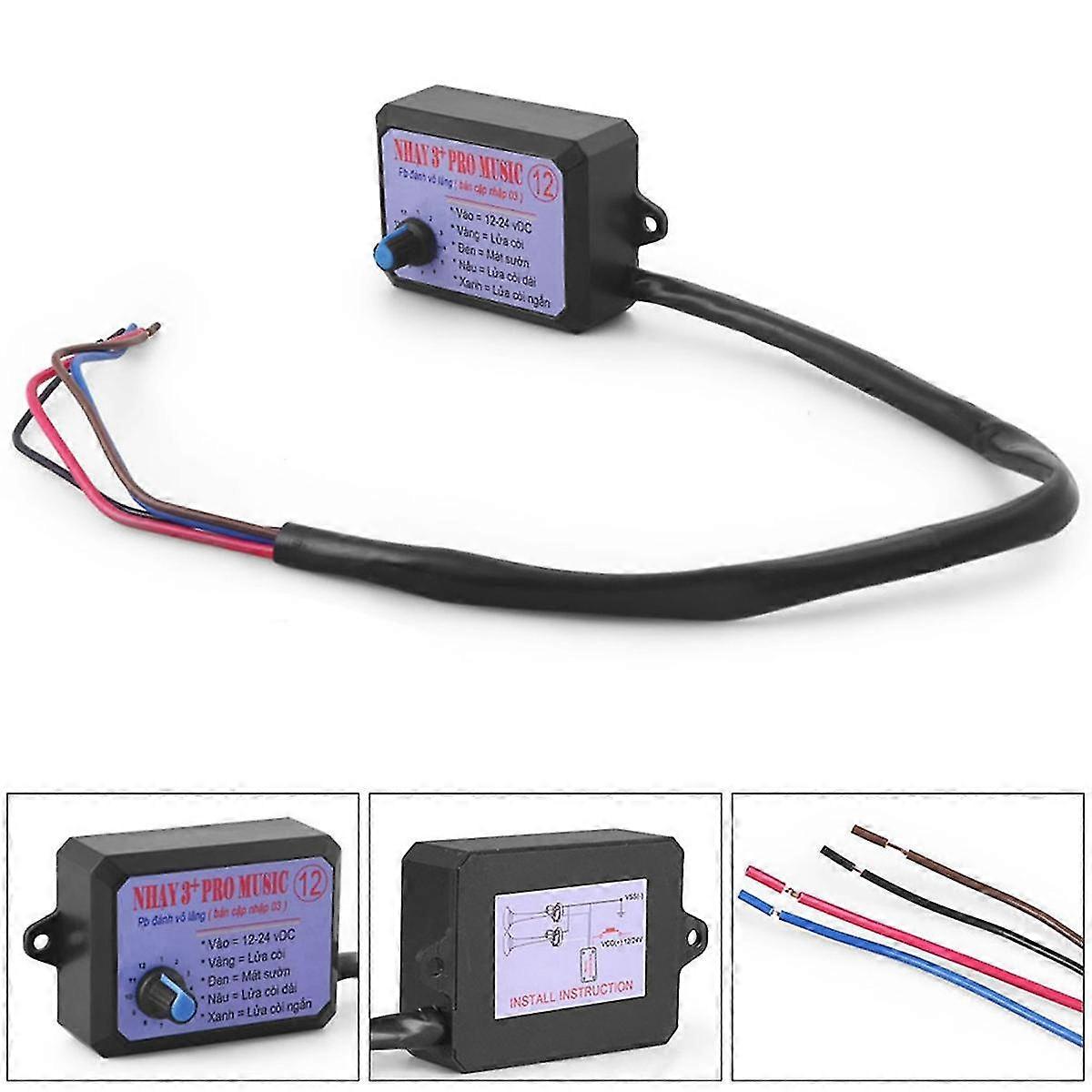12V-24V Musical Electronic Horn Controller 3+ Pro Horn Speaker Sound ...