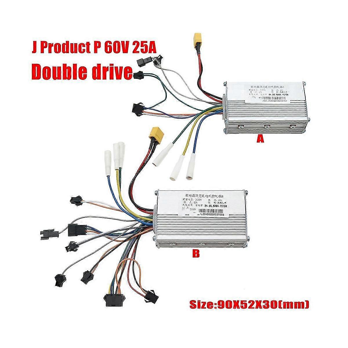 Electric Scooter Dual Drive Controller Jp 48v 52v 60v 25a 50a Brushless ...