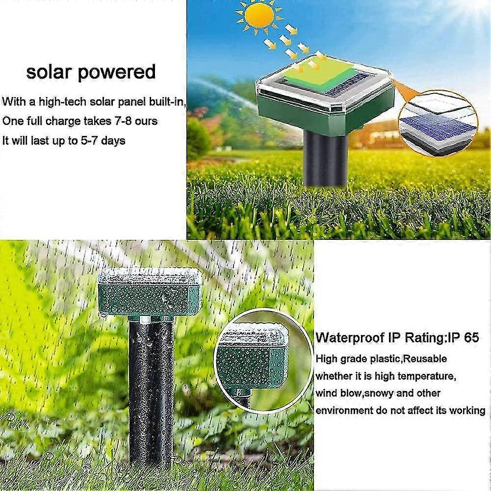6pcs Solar Snake Repellent For Outdoors,snake Repeller Ultrasonic Solar ...