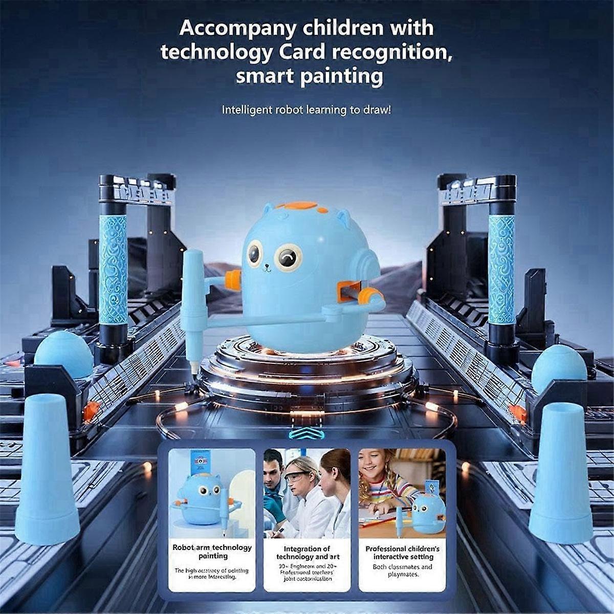 Interactive Educational Drawing Robot, 100 Drawing Cards,Intelligent ...