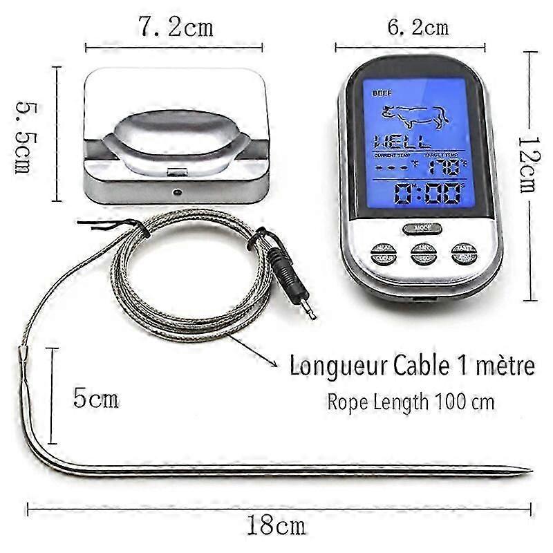 Digital Wireless Cooking Thermo-Probe - Cooking Thermometer for Oven ...