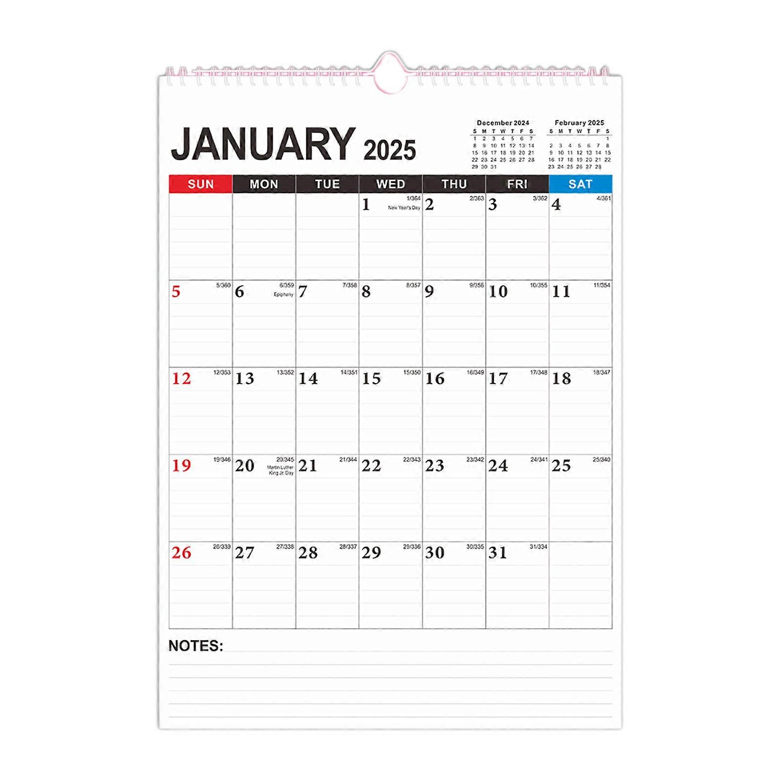 2025 English Edition Calendar Wall Calendar School Year Planner ...