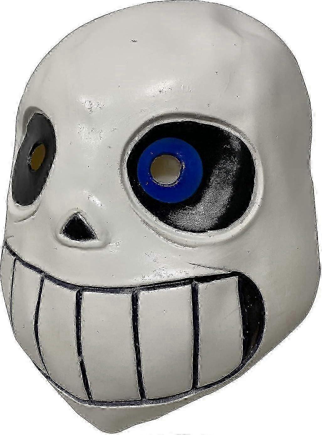 Sans Undertale Mask With Blue Eye Latex Cosplay Costume Halloween Game ...