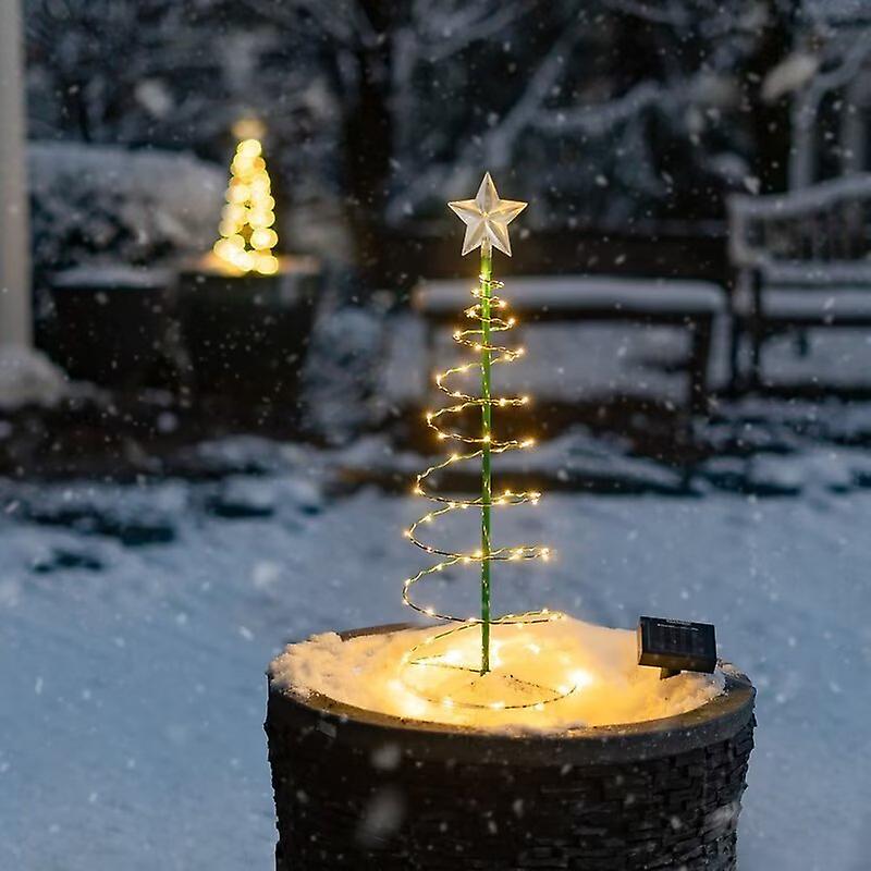 Solar Powered Led Christmas Tree Stake Light Outdoor Yard Garden ...