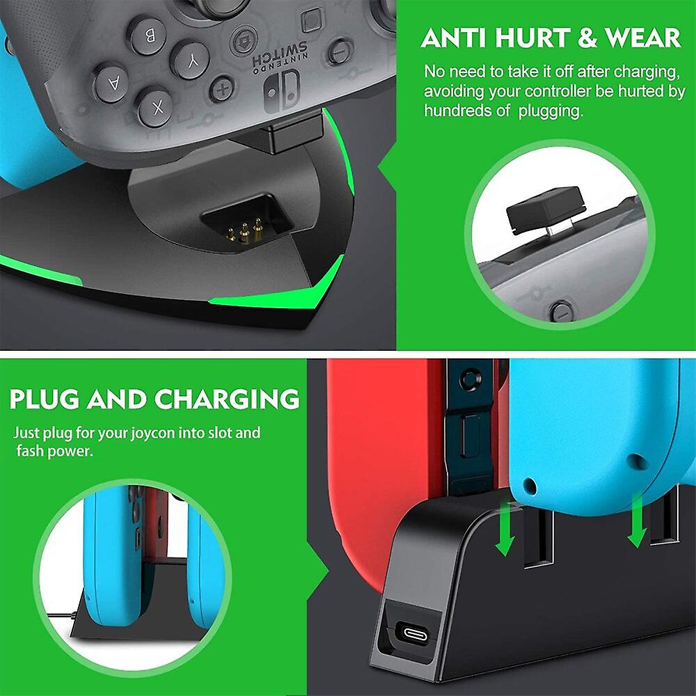 5 In 1 controller charging dock stand for nintend switch ns pro for 4 ...