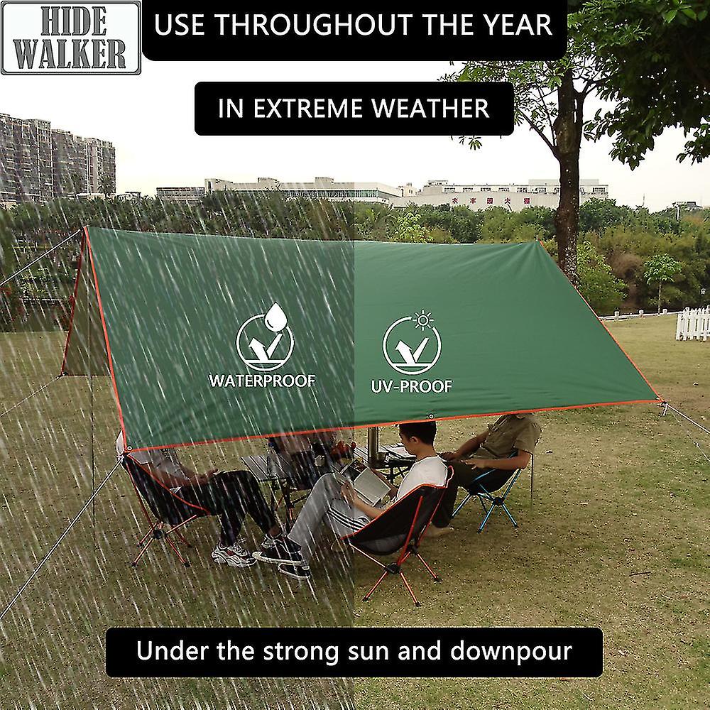 Camping Tourist Tarp With Peg Rope Waterproof Ultralight Sun Shelter ...