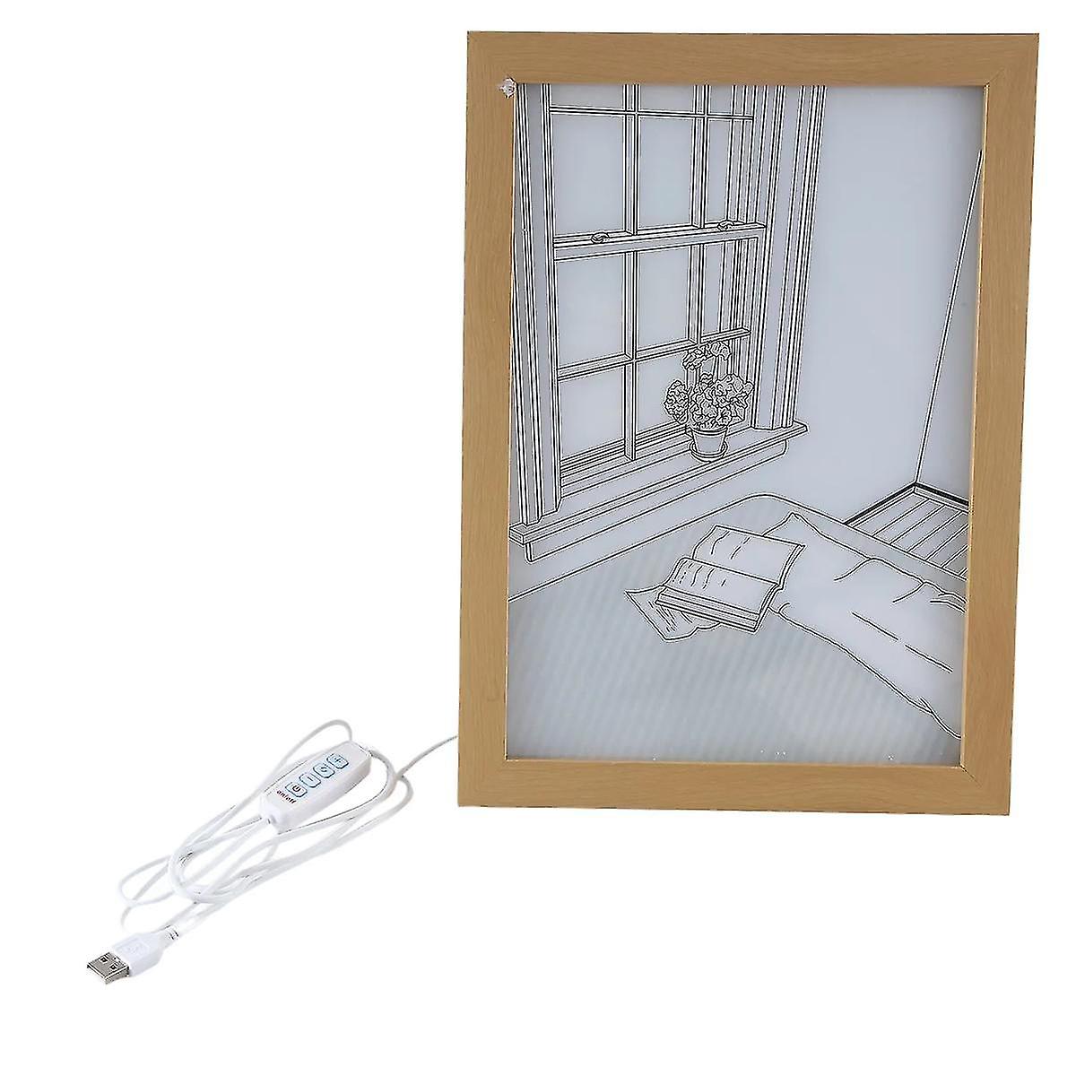 Usb Bedside Light Led Lighting Painting Art Lamp Home Decor Sunshine ...