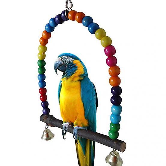Colorful Bird Toy Parrot Swing Cage Stand Frame Cockatiel Budgie ...