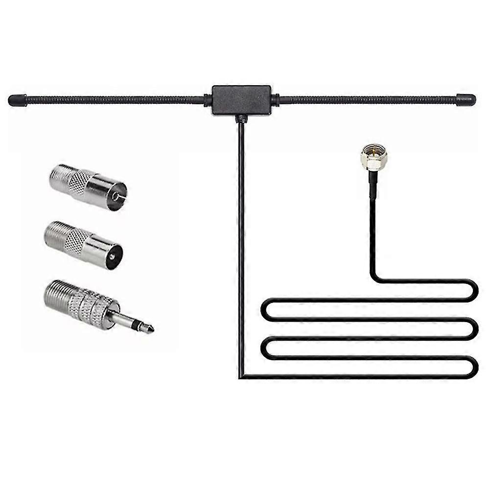 DAB FM Radio Antenna FM Dipole Aerial Audio Plug Connector for Stereo ...
