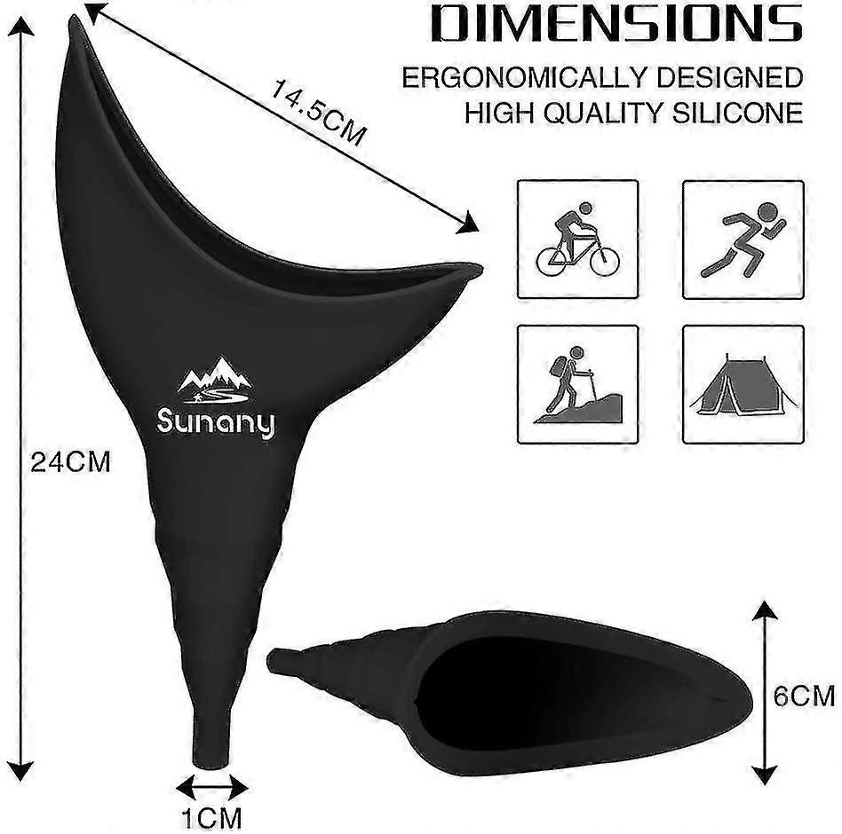 Female Urinal Silicone Funnel Urine Cups Portable Urinal For Women Standing Up To Pee Funnel ...