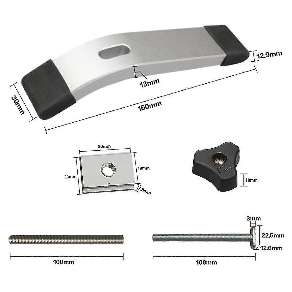 Metal Quick Acting Hold Down Clamp T-slot Woodworking Compression Kit ...