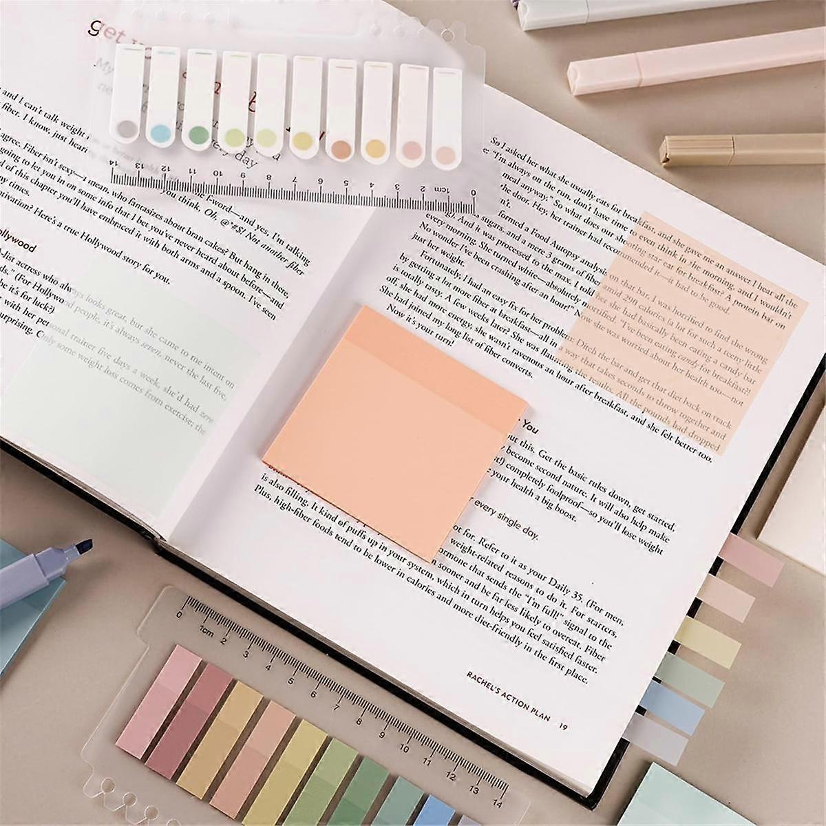 24 Bible Highlighters,1200 Clear Sticky Notes,Morandi Colored Labels ...