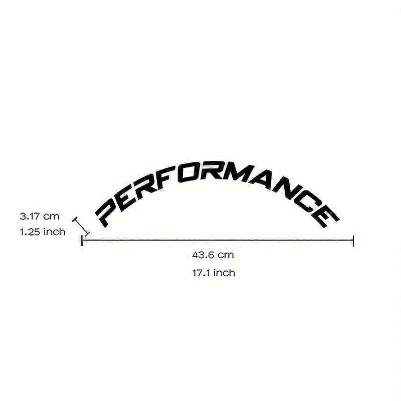 8pcs For 4 Tires Car Tire Letter Stickers PERFORMANCE 3D PVC Stickers ...