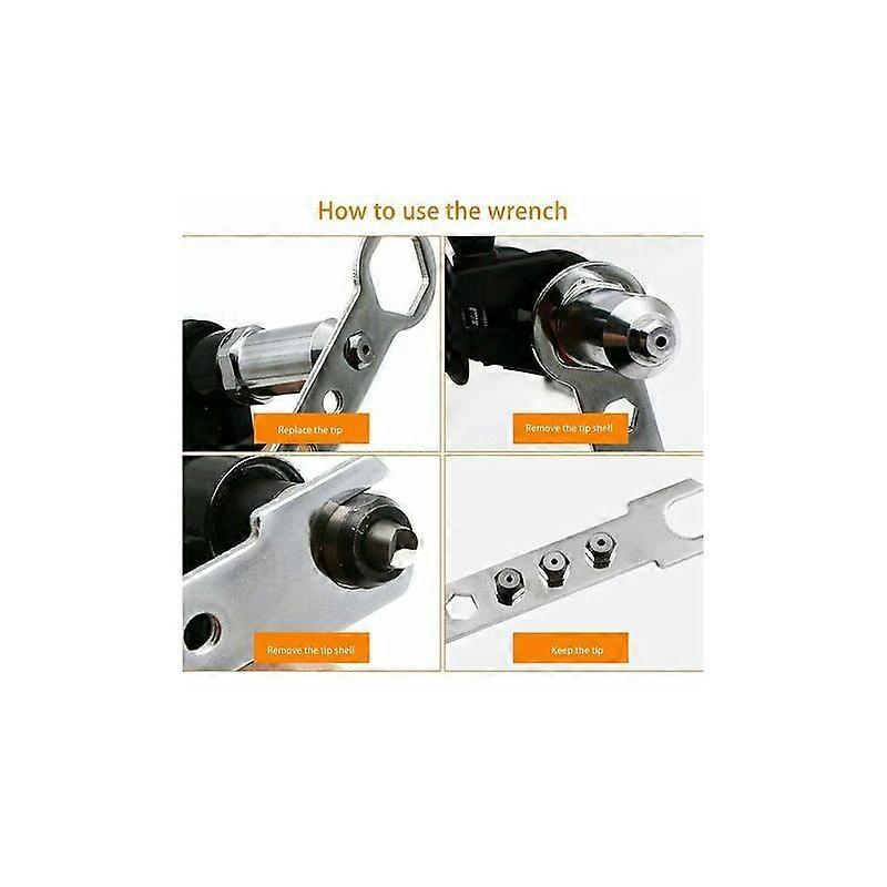 Electric Rivet Gun Adapter Block Head Connector Professional Tool Nut ...