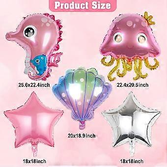 Ocean Animals Foil Balloon Jellyfish Balloon Sea Horse Aluminum Balloon ...