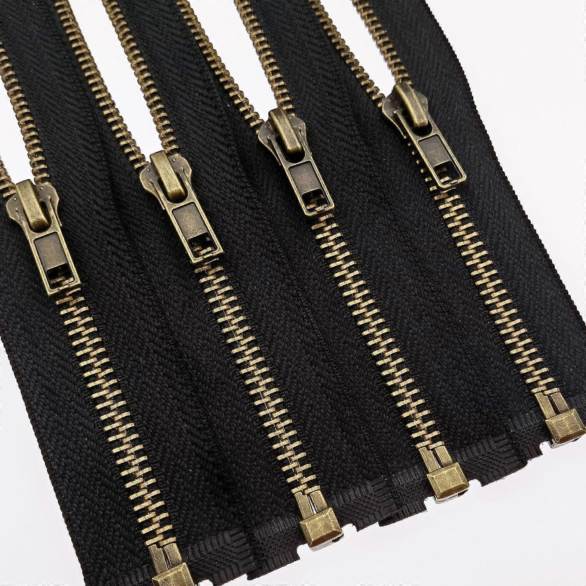 24 Inch Antique Brass Separating Jacket Zipper (24" Anti-Brass)Y-Teeth Metal Zipper Heavy Duty ...