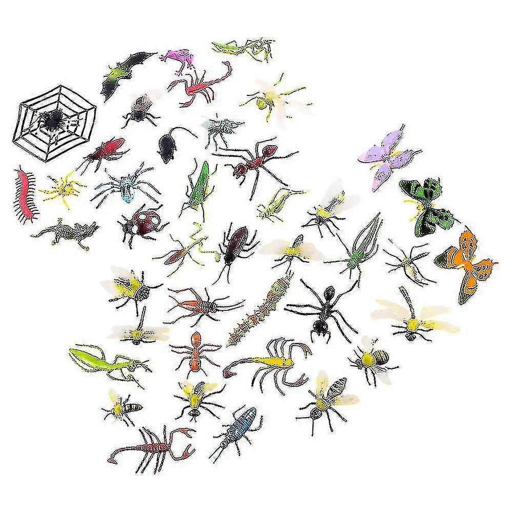 42pcs Fake Bugs Toy Mini Realistic Insects Toys Kids Toddlers ...