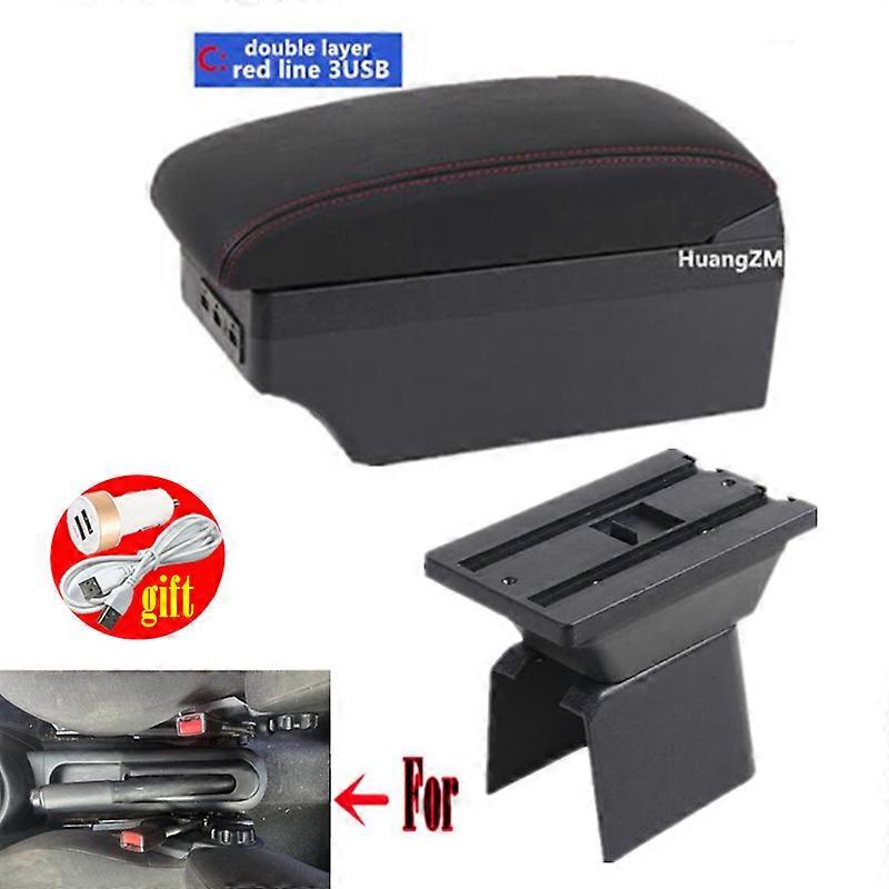 For Ford Fiesta Armrest box For Ford Fiesta Mk5 car armrest box Central ...