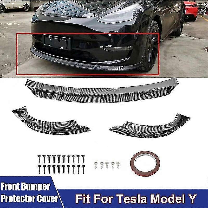 3Pcs Car Front Bumper Lip Deflector Lips Body Kit Spoiler Splitter ...