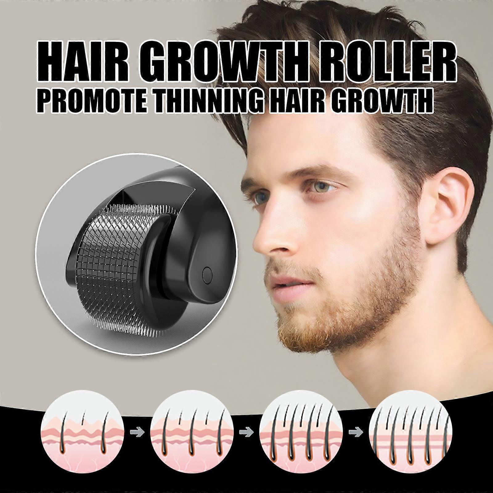 Hair Derma Roller 600 Titanium Micro Needles Roller Hair Regeneration ...