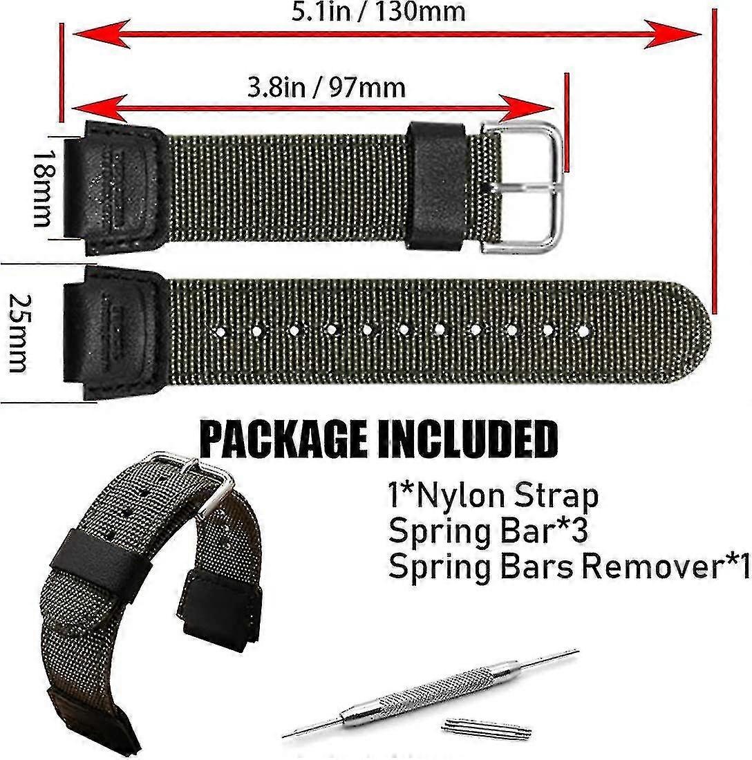 Nylon Military Watch Bands Casio Watch Bands Repalcement For Casio Ae ...