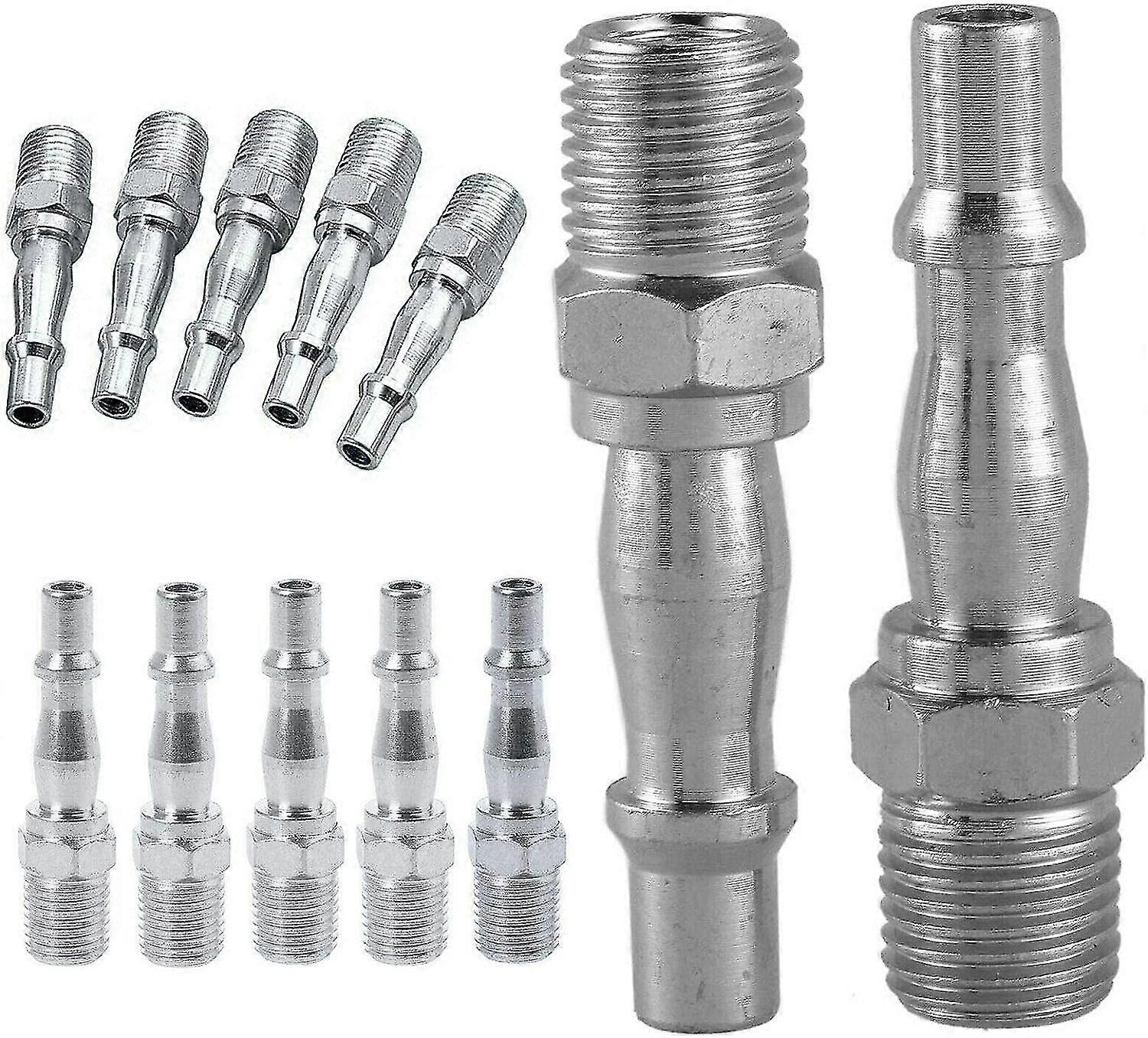 10 Pcs Air Line Connectors - 1/4" Bsp Stainless Steel Compressor ...