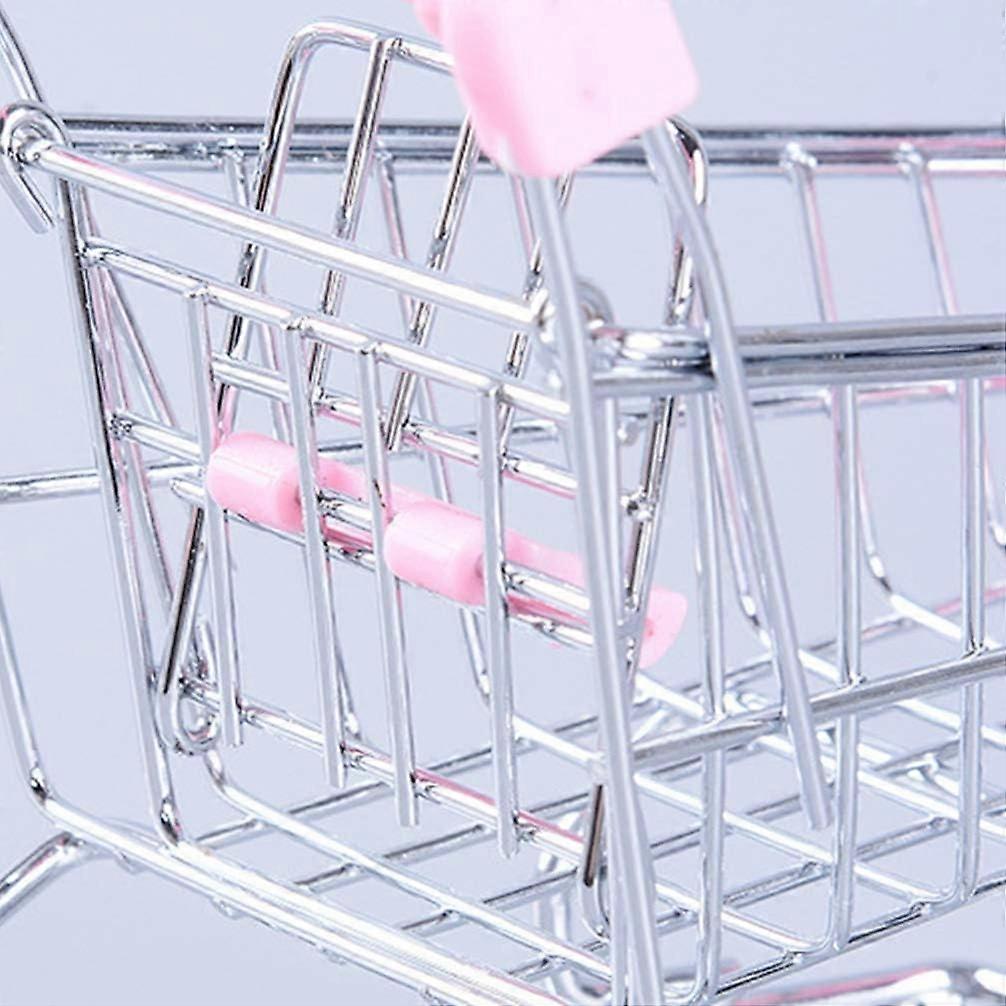 Mini supermarket trolley toy shopping cart practical cart mode desk ...