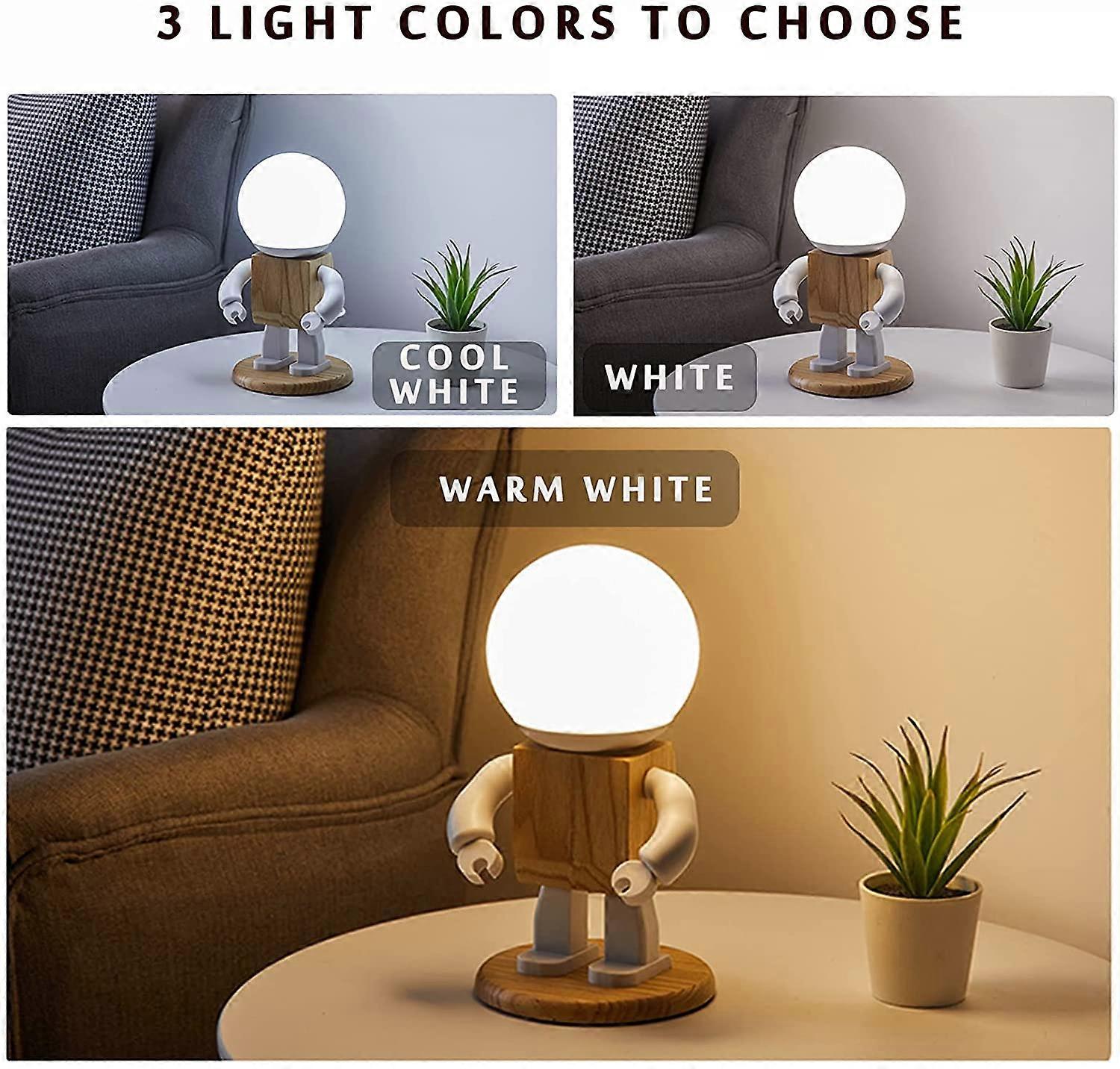 LED Desk Lamp Night Lamp Desk Lamp 3 Colors Bedside Lamp, Bedside Table ...