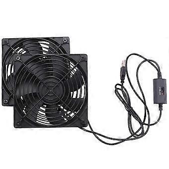 120mm 5v Usb Powered Pc Router Fans With Speed Controller High Airflow ...