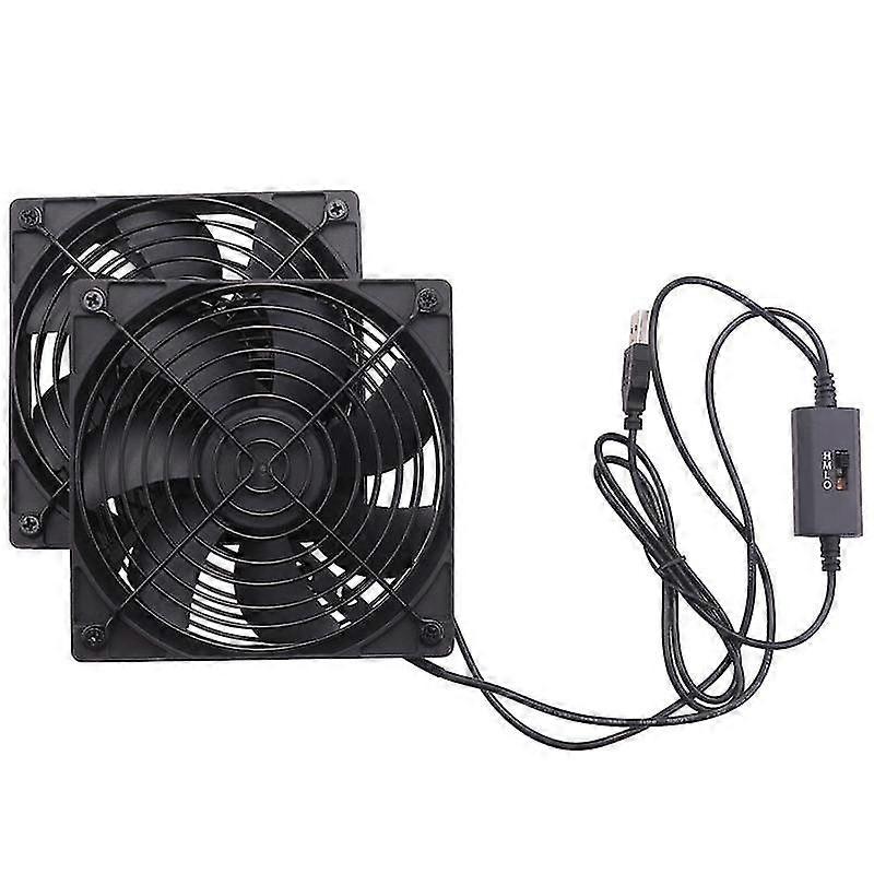 120mm 5v Usb Powered Pc Router Fans With Speed Controller High Airflow ...