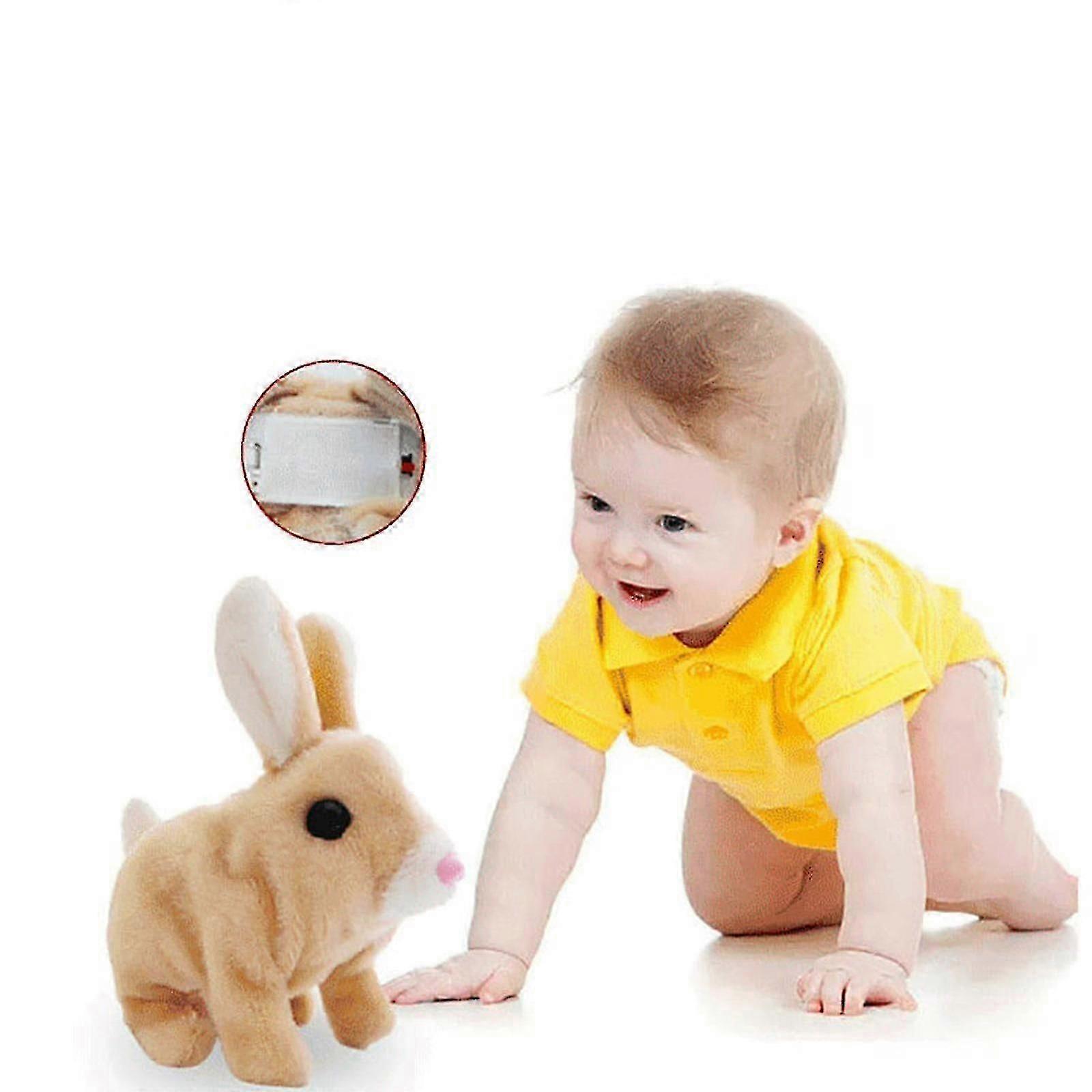 Electric Plush Rabbit Hopping Jumping Interactive Stuffed Bunny Toy ...