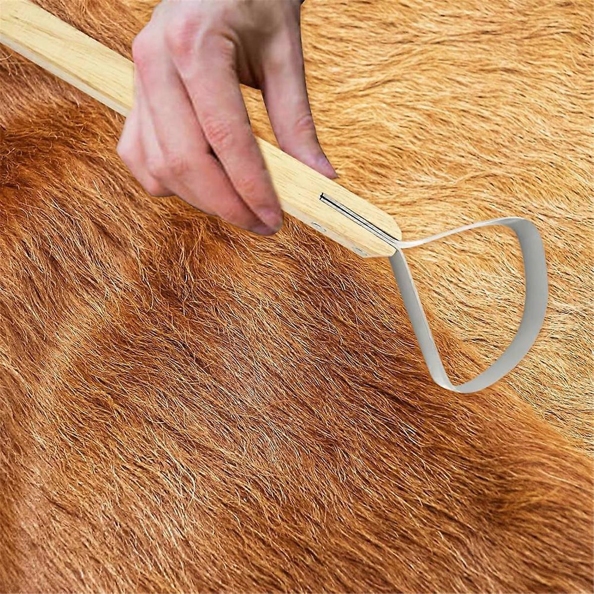 3Pcs Hide Scraper Fleshing Tool Fleshing Knife 11.2in Long Handle ...