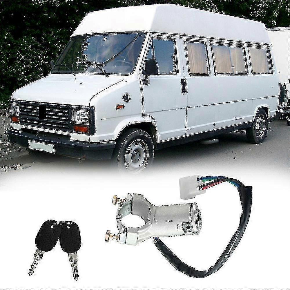 Ignition Lock Barrel Switch 4479518 with 2 Keys for Fiat Panda Ducato ...