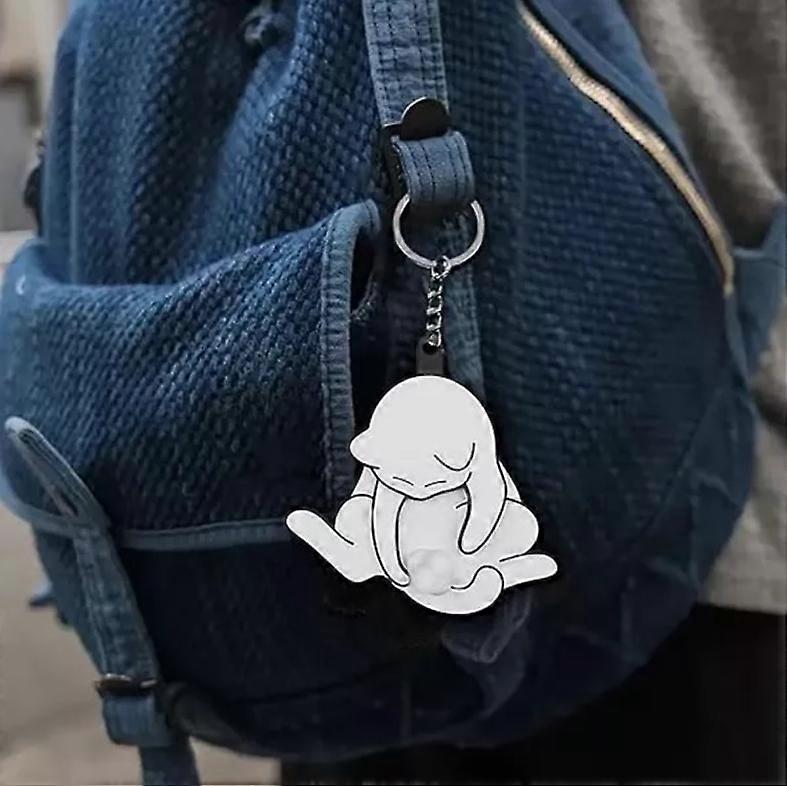 Funny Wiggling Cat Keychain, 3D Rotating Cat Balls Fidget Toy Keychain ...