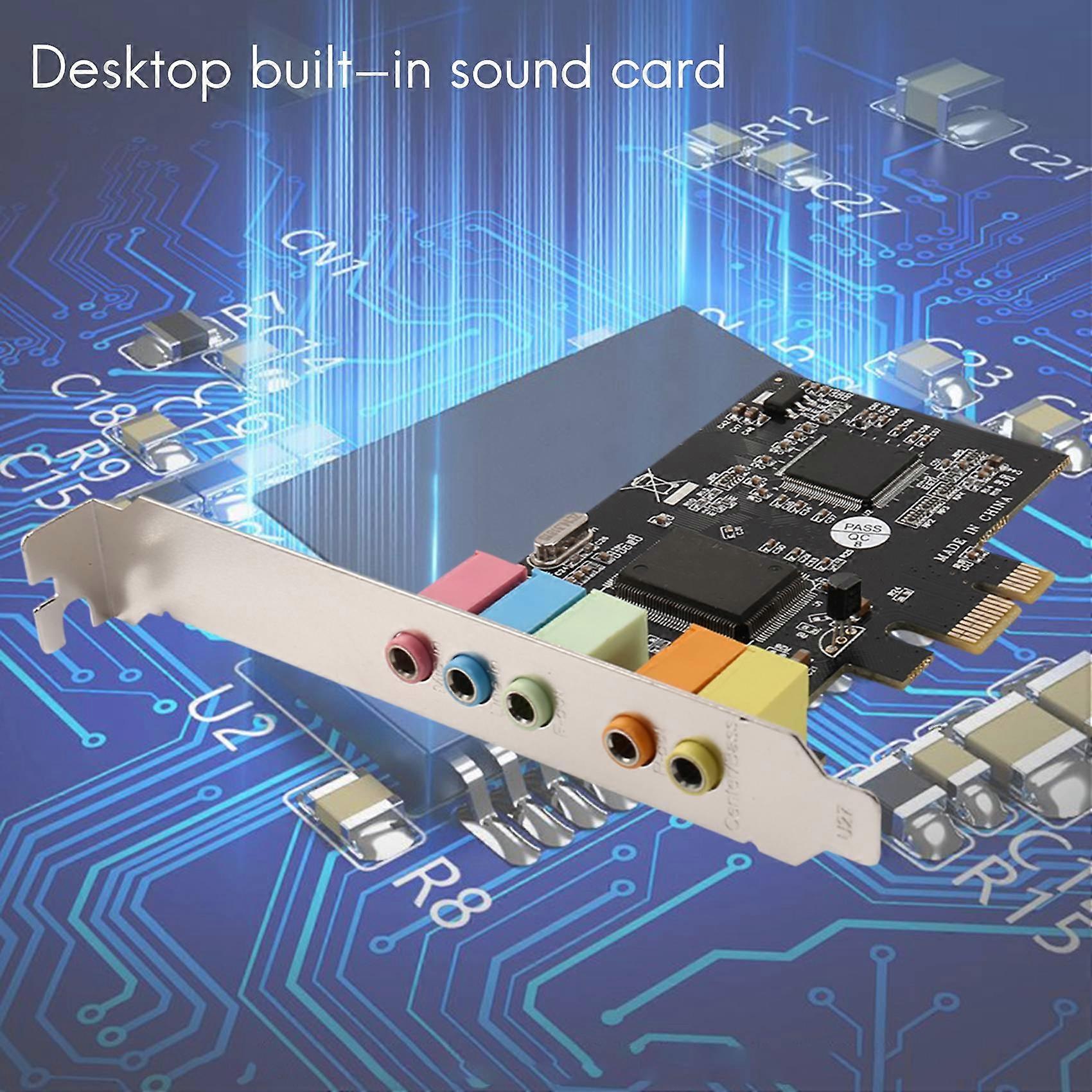 PCIe Sound Card PCI-E X1 CMI8738 Chip 32/64 Bit Sound Card Stereo 5.1 ...