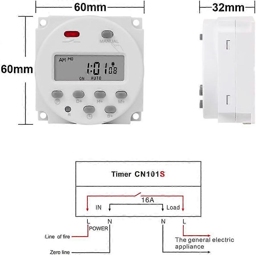 Digital LCD Programmable Timer for Switch Home Automation | Fruugo UK