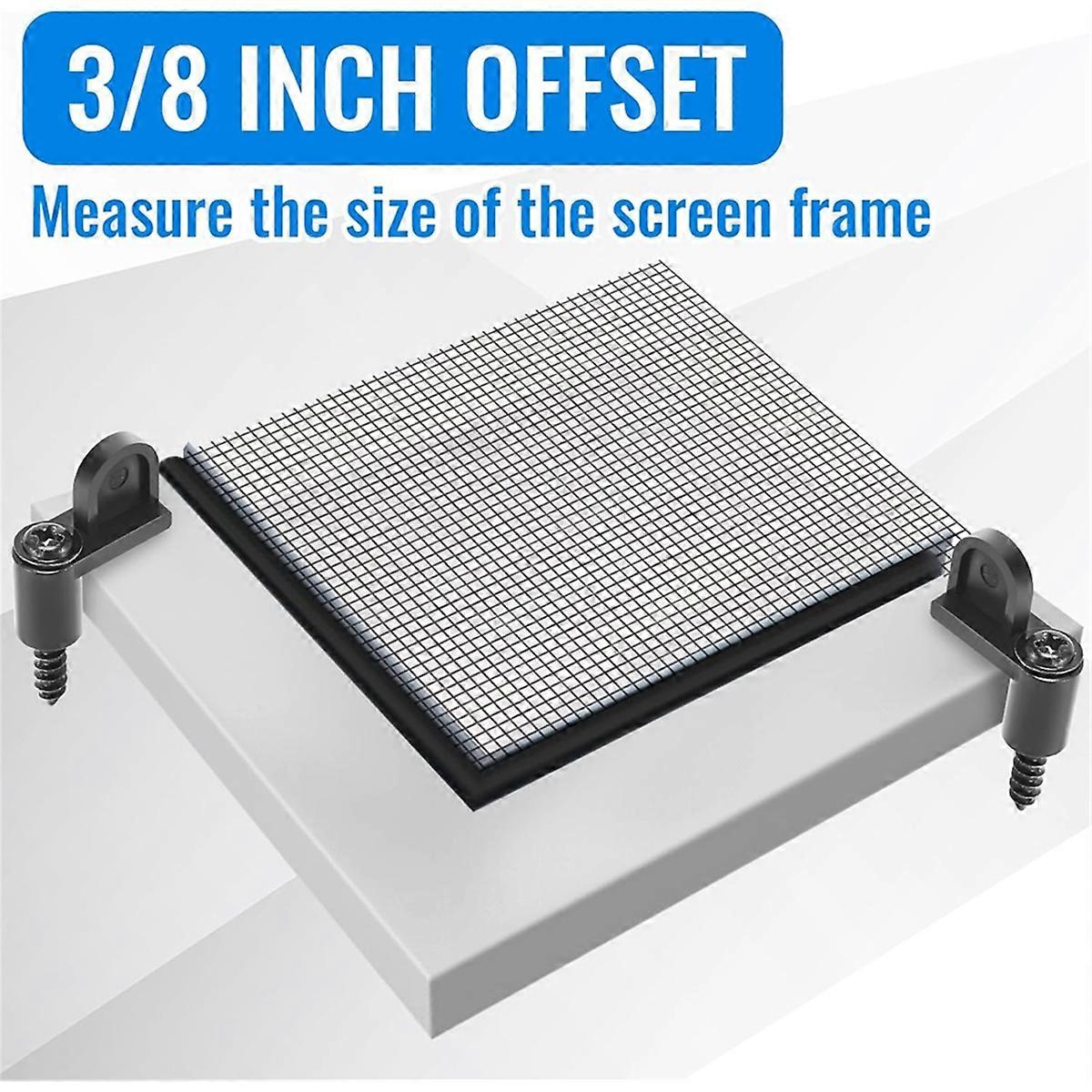 24 Pack 3/8inch Window Screen Clip with Screws Offset Window Clips for ...